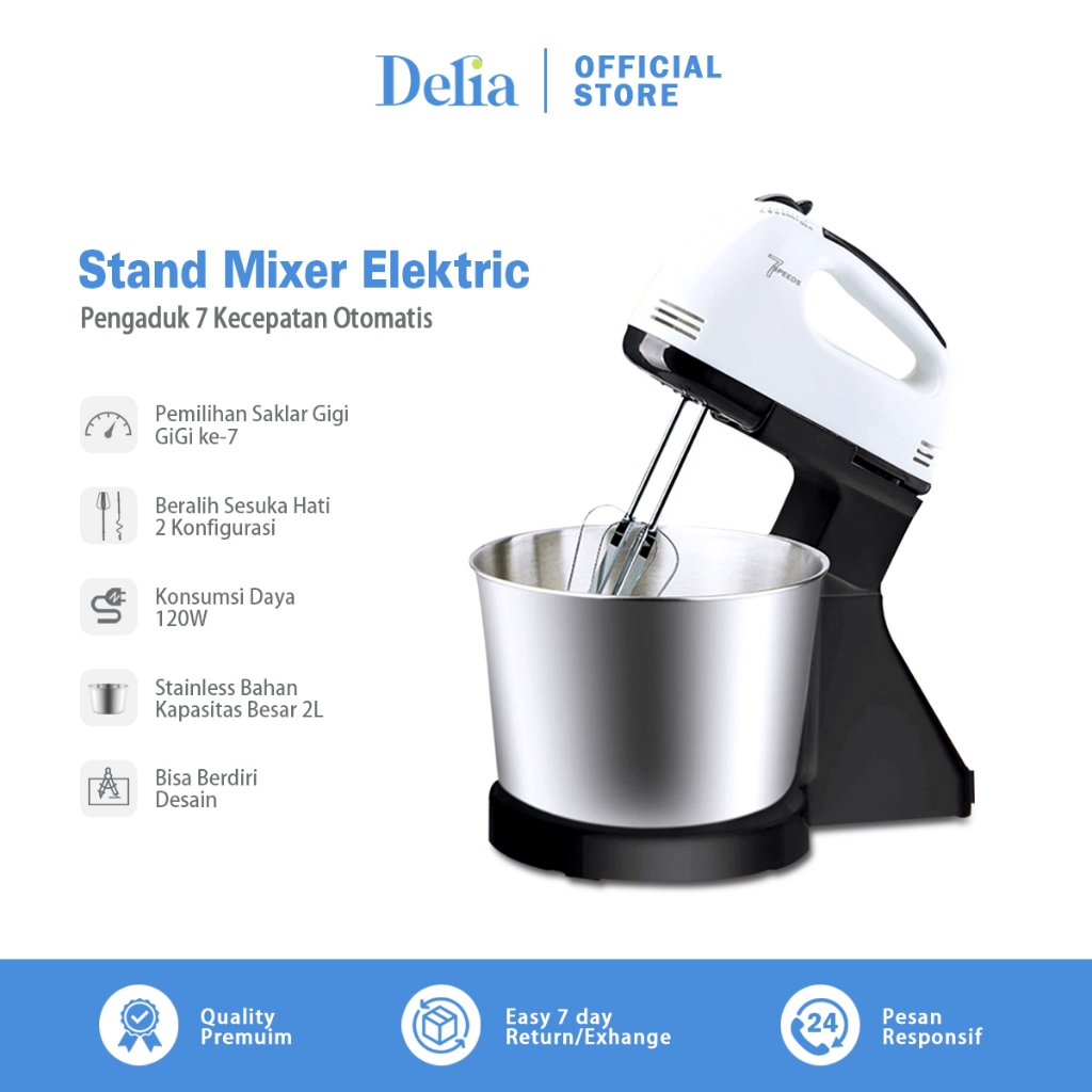 Jual Stand/Handheld Mixer Pengaduk 7 Kecepatan Otomatis Kocokan Adonan ...