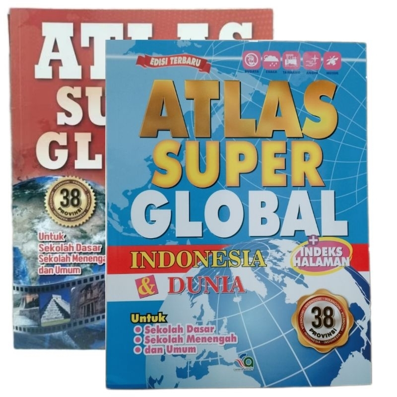 Jual Buku Atlas Indonesia&Dunia Super Global+indeks (Jumbo) | Shopee ...
