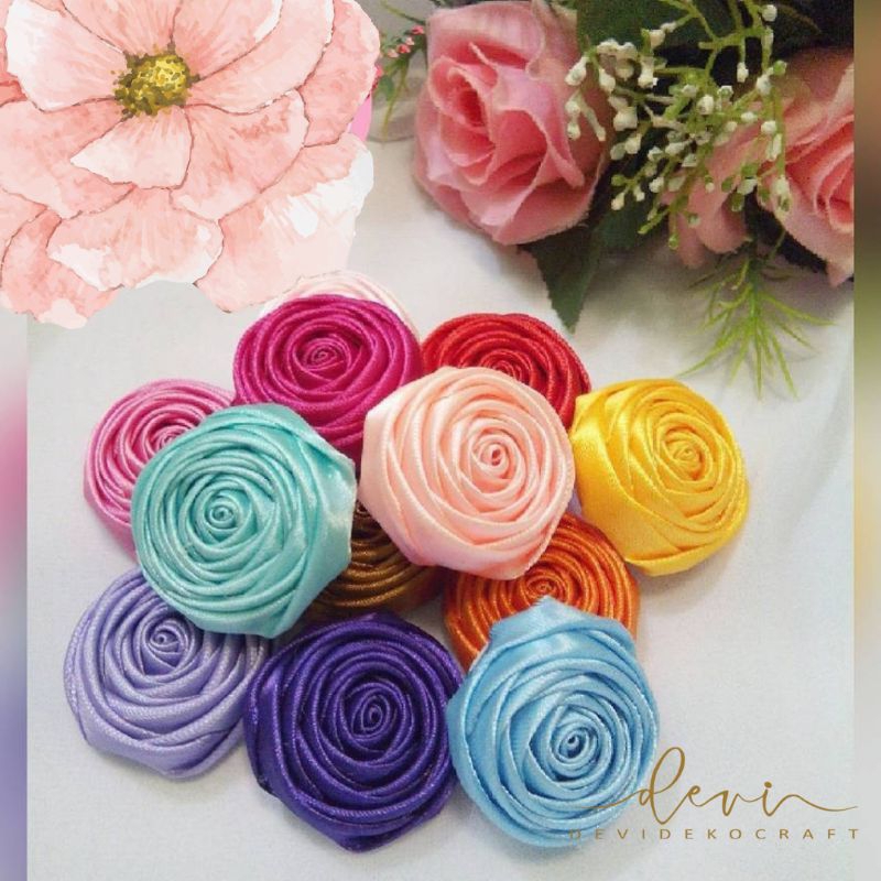 Jual Bunga Rosebud Satin Lusinan ukuran 3 cm | Shopee Indonesia