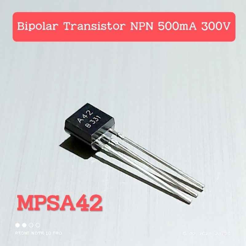 Jual (5 BUAH) MPSA42 300V 500mA NPN Bipolar Transistor A42 To-92 ...