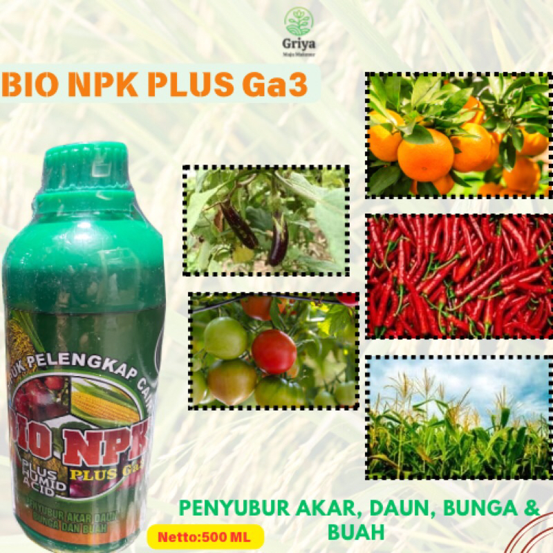 Jual Pupuk NPK Plus Ga3 & Humid Acid |Pupuk Organik Cair Pelebat, penyubur akar, Daun, bunga dan ...