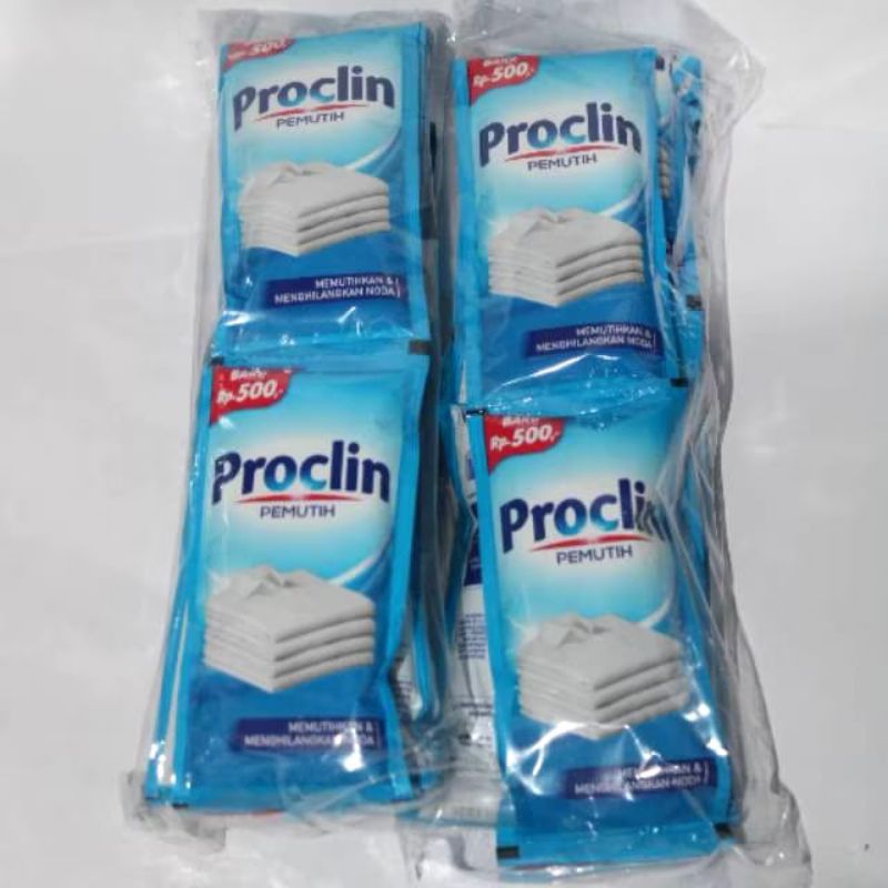 Jual PROCLIN Pemutih Pakaian, 25ml x 12pcs (Renceng) | Shopee Indonesia
