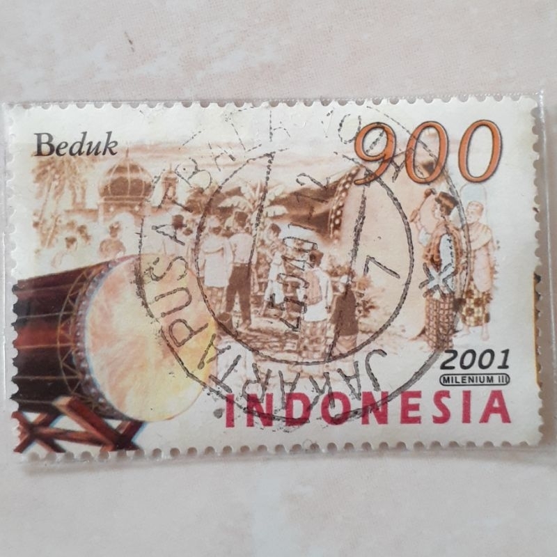 Jual Perangko Indonesia Alat Komunikasi Tradisional (Beduk 1947 Rp 900 ...