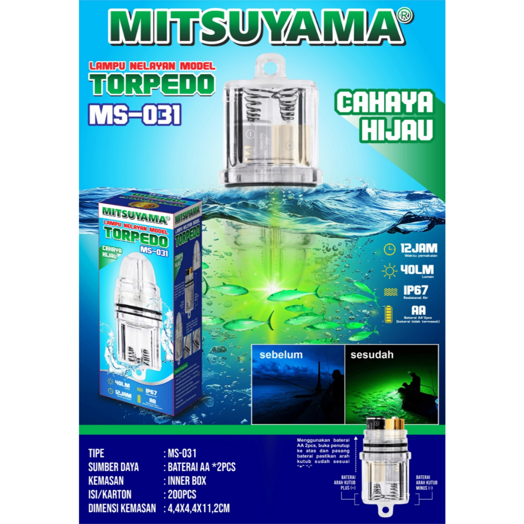 Jual FLXShop - MITSUYAMA LAMPU NELAYAN MODEL TORPEDO/LAMPU NELAYAN ...