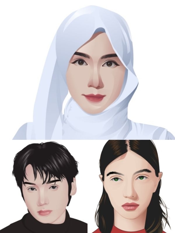Jual Jasa ilustrasi vector semi realist artstyle untuk hadiah/kado ...