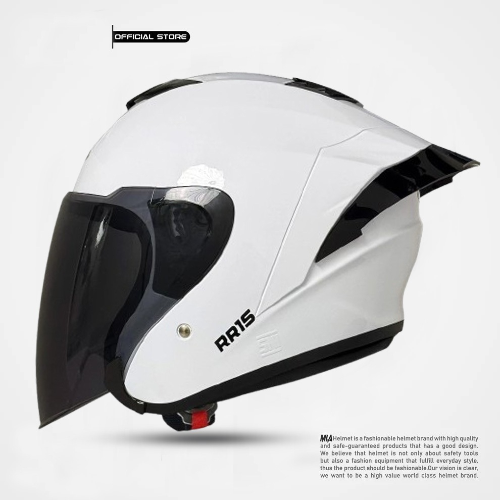 Jual Helm Half Face Mla RR15 Kairoz Solid White Paket Ganteng-Helm ...