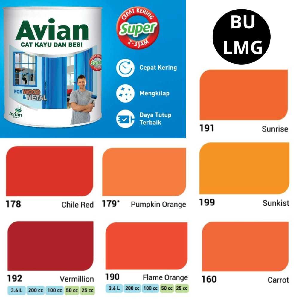 Jual Cat Avian Kayu Dan Besi || Cat Anti Karat || Cat Kayu Avian 1 Kg ...