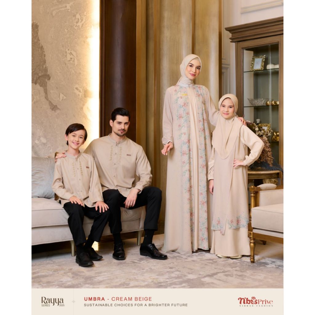 Jual Sarimbit Couple Family Umbra Cream Beige By Nibras Prive Premium ...