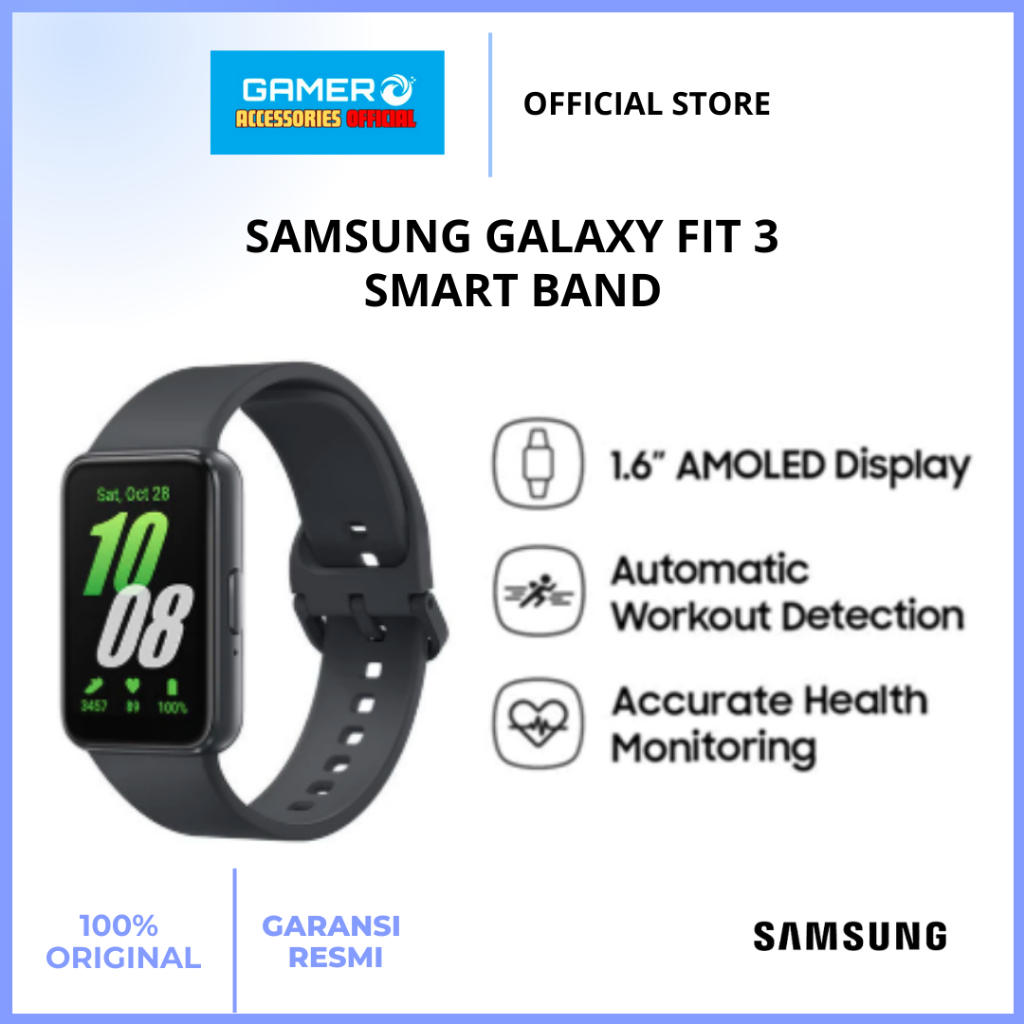 Jual SAMSUNG Galaxy Fit3 / Smart Band Galaxy Fit 3 Garansi Resmi SEIN ...
