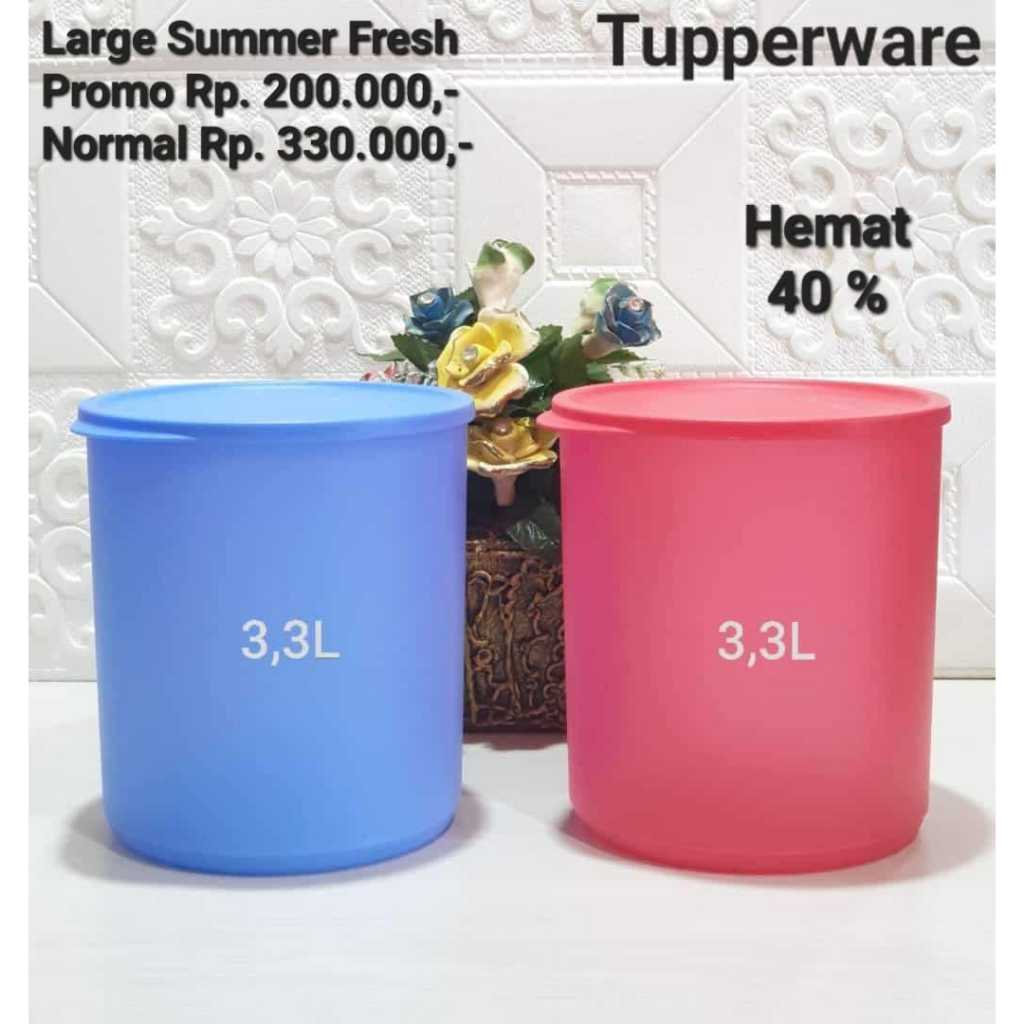 Jual LARGE SUMMER FRESH 3,3LITER TOPLES TUPPERWARE SATUAN | Shopee ...