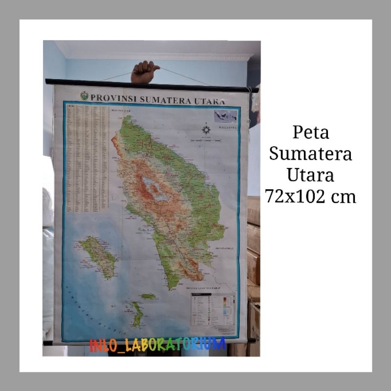Jual Peta Provinsi Sumatera Utara 72x102 cm | Shopee Indonesia