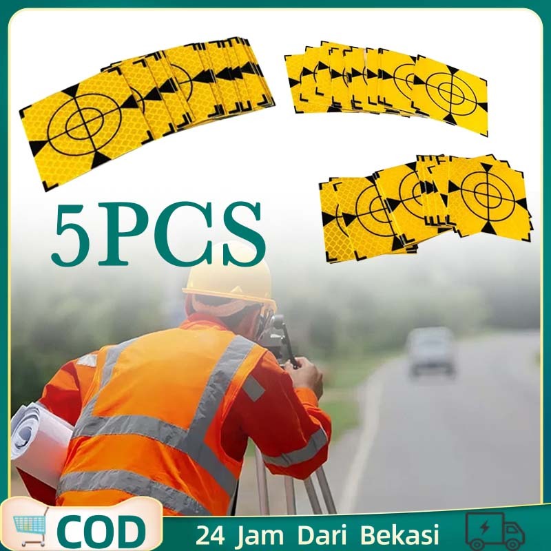 Jual Is 5pcs Survey Reflector Sheet Sheet Silver Survey Target ...