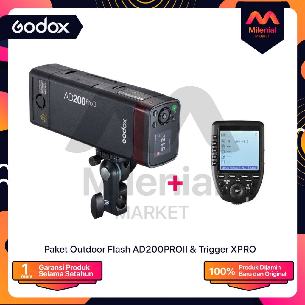 Jual Flash Godox AD200pro II AD200 Pro II AD200PROII + Trigger XPro | Shopee Indonesia