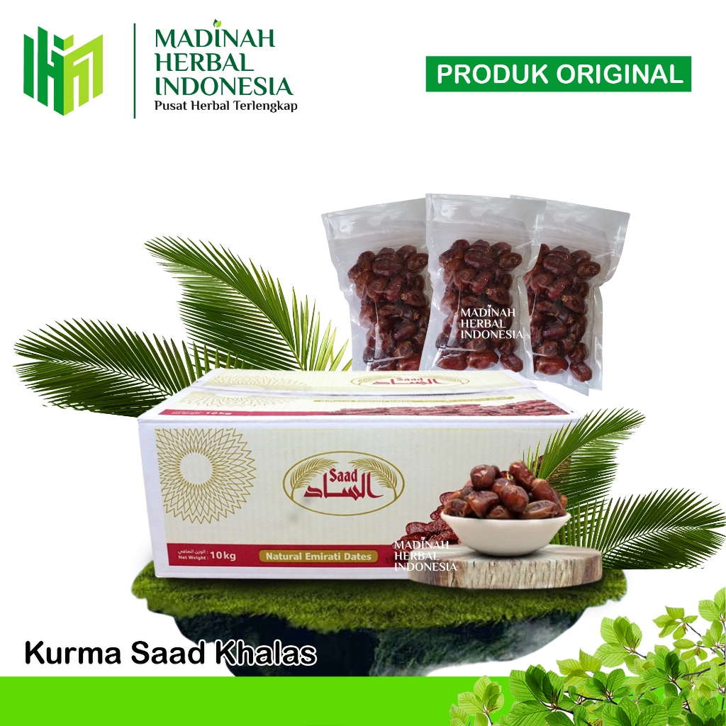 Jual Kurma Khalas Saad Ecer 300gr - Makanan Khas Arab Buah Premium Oleh ...