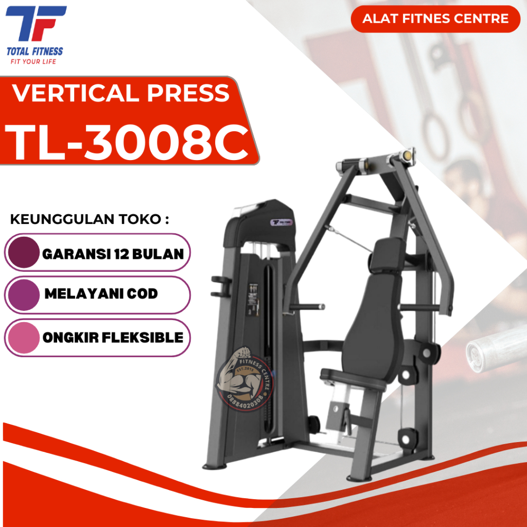 Jual Alat Fitness Commercial Vertical Press TL-3008C Alat Olahraga ...