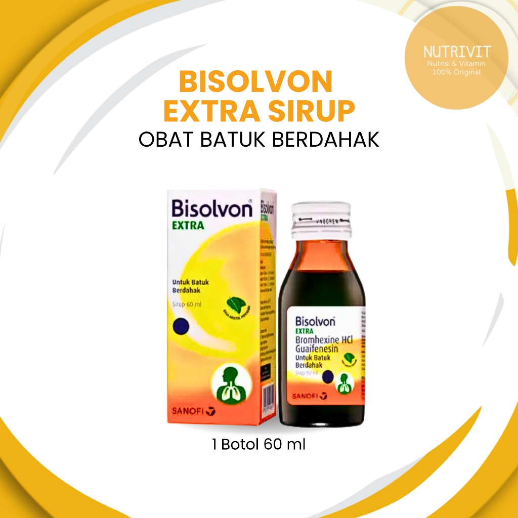Jual BISOLVON EXTRA SIrup 60ml - Obat batuk berdahak - Per Botol ...