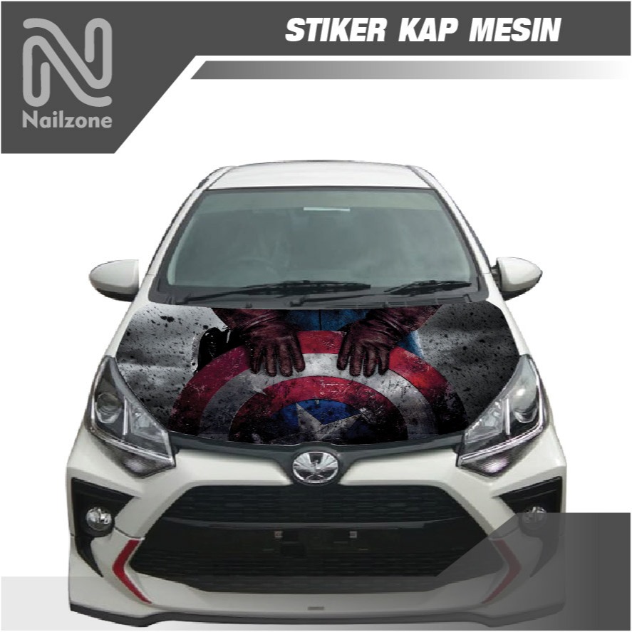 Jual STICKER PRINT KAP MOBIL BISA CUSTOM GAMBAR PRINTING CAPT SHIELD ...