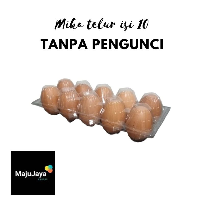 Jual MIKA TELUR 10 EGG TRAY KOTAK RAK PLASTIK BENING TRANSPARAN ISI 10 ...