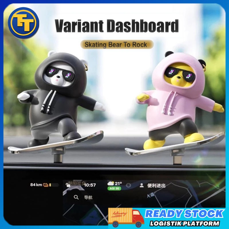 Jual Sliding Bear Skateboard/Hiasan Mobil Sliding Bear Skateboard ...