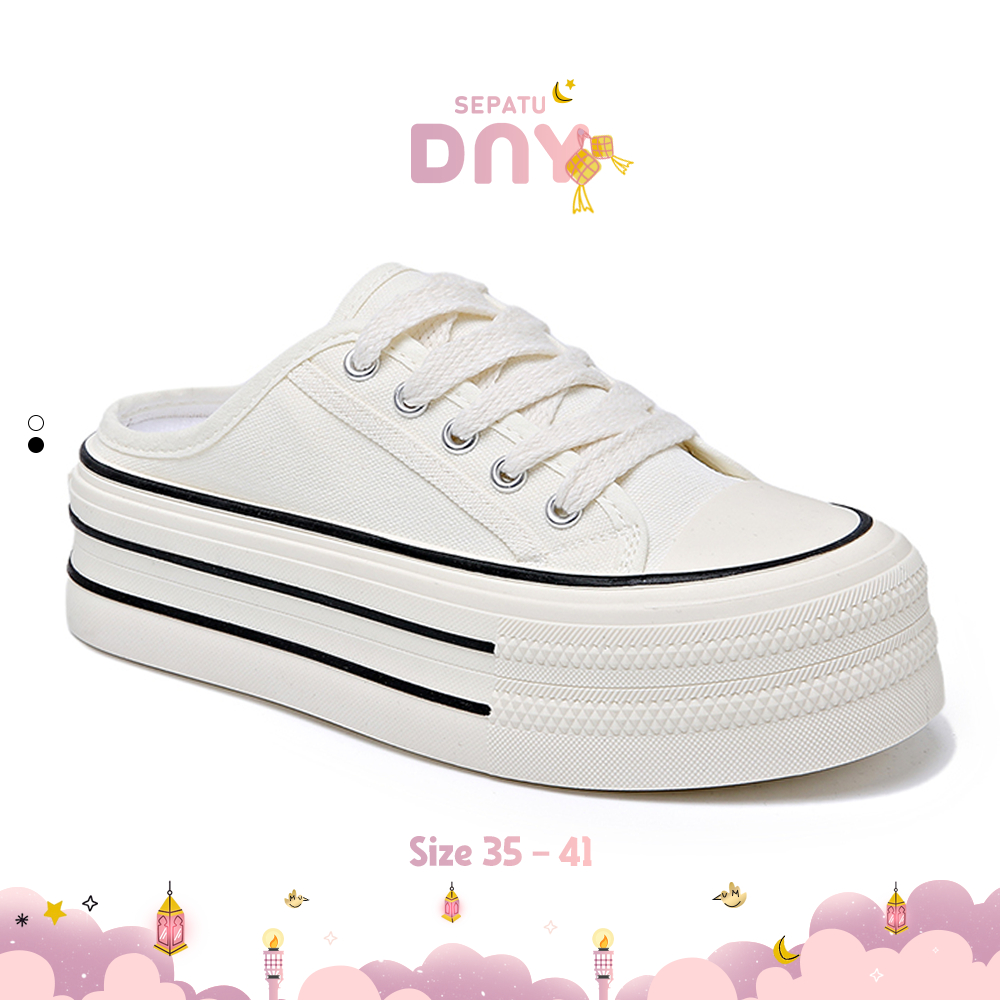 Jual Sepatu DNY Sandal Sepatu Fans Wanita Casual Shoes Perempuan Import ...