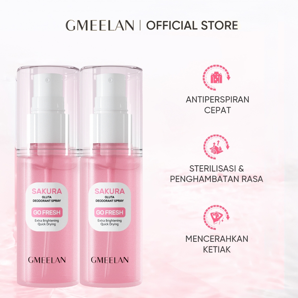 Jual BPOM GMEELAN Sakura Gluta Deodorant Spray 50ml Antiperspiran cepat ...