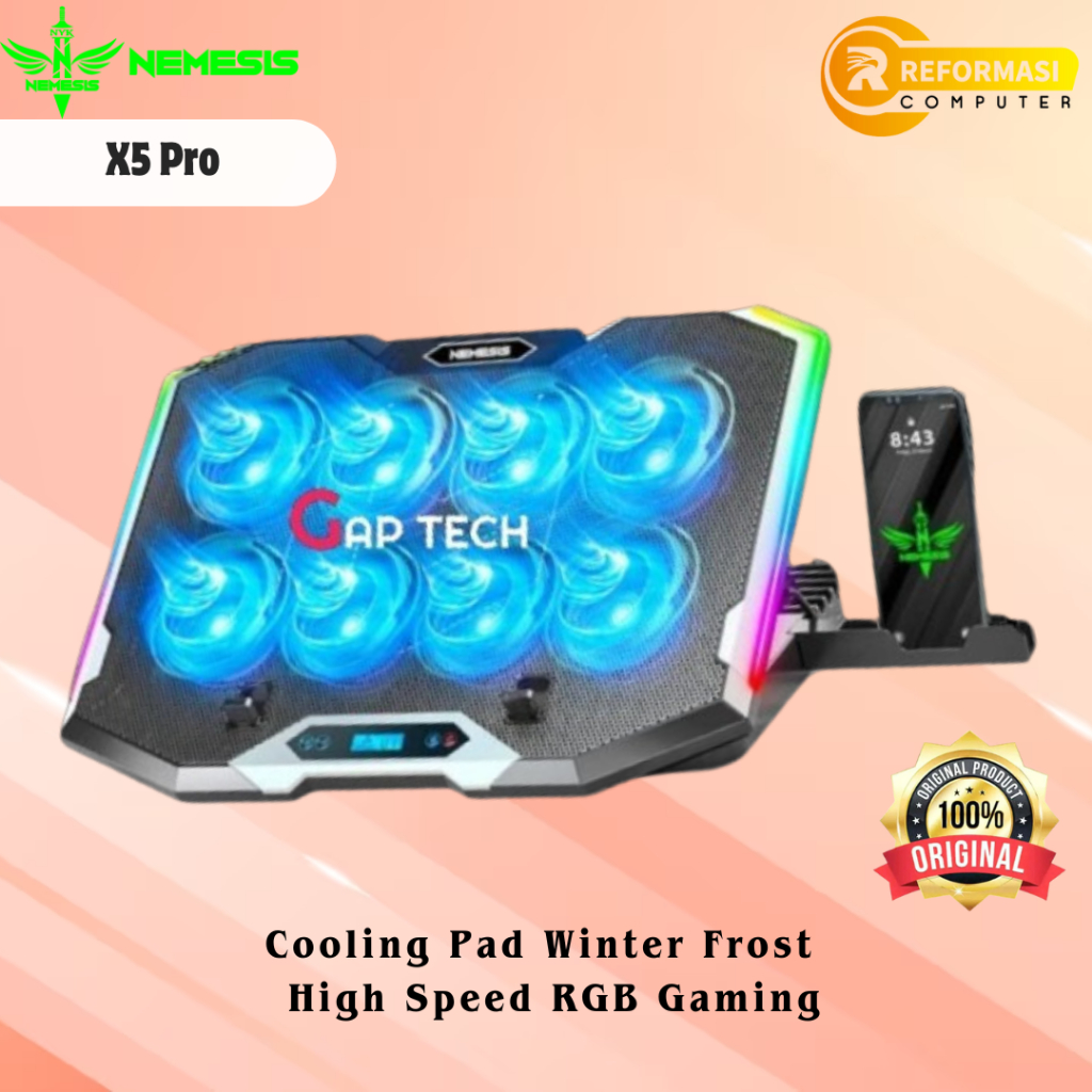 Jual NYK Cooling Pad NYK Winter Frost X5 Pro High Speed RGB Gaming ...