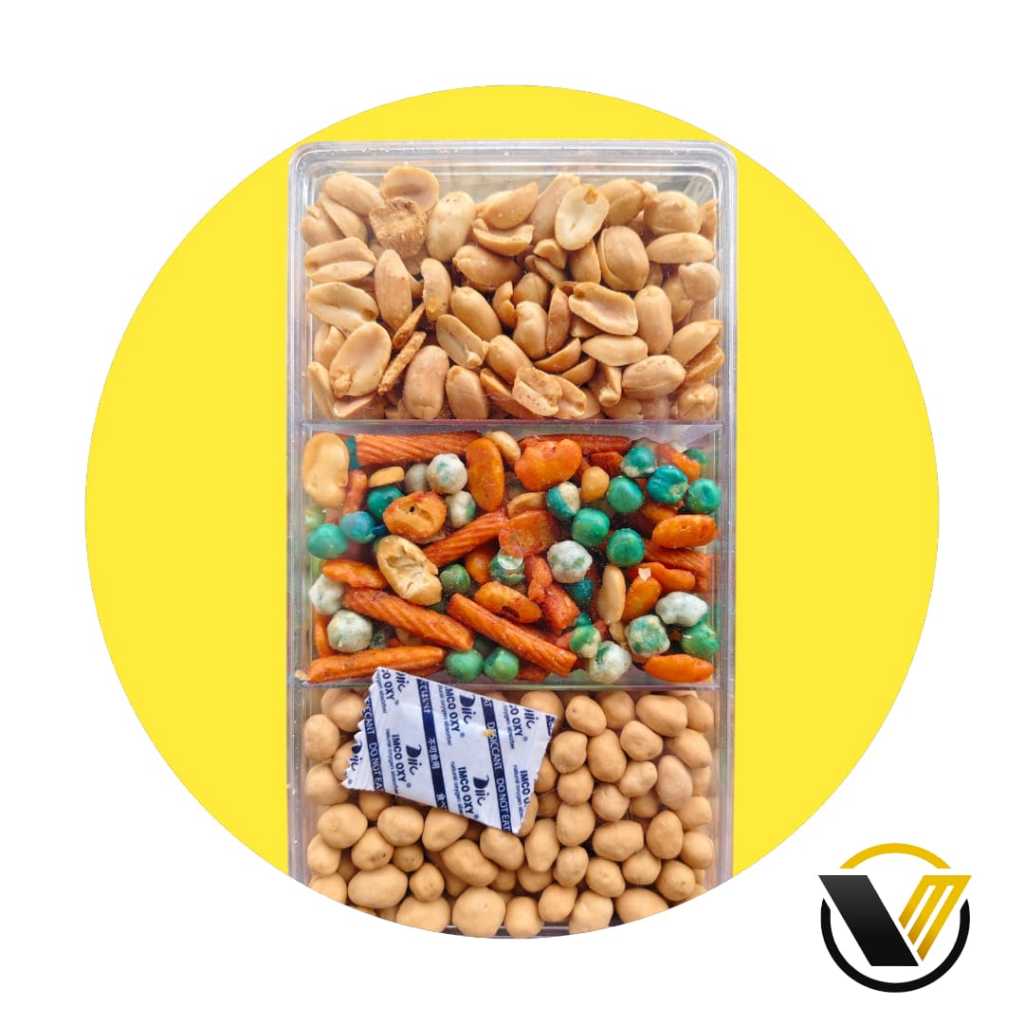 Jual Paket Kacang Mix Toples 3 Sekat | Shopee Indonesia