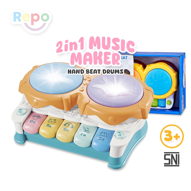 Jual REPO Mainan Anak Hand Beat Drum/Mainan montessori interaktif ...