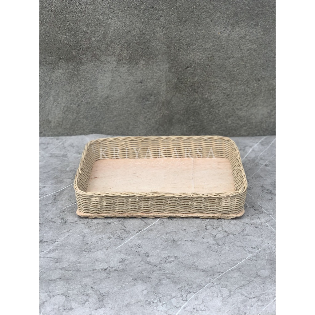 Jual Keranjang Rotan Kotak 35x24x7 / 30x20x7 Alas Multiplek Keranjang ...