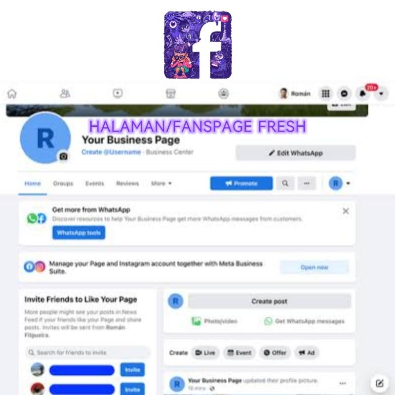 Jual Halaman Facebook Fresh premium INVITE JADI ADMIN | Shopee Indonesia