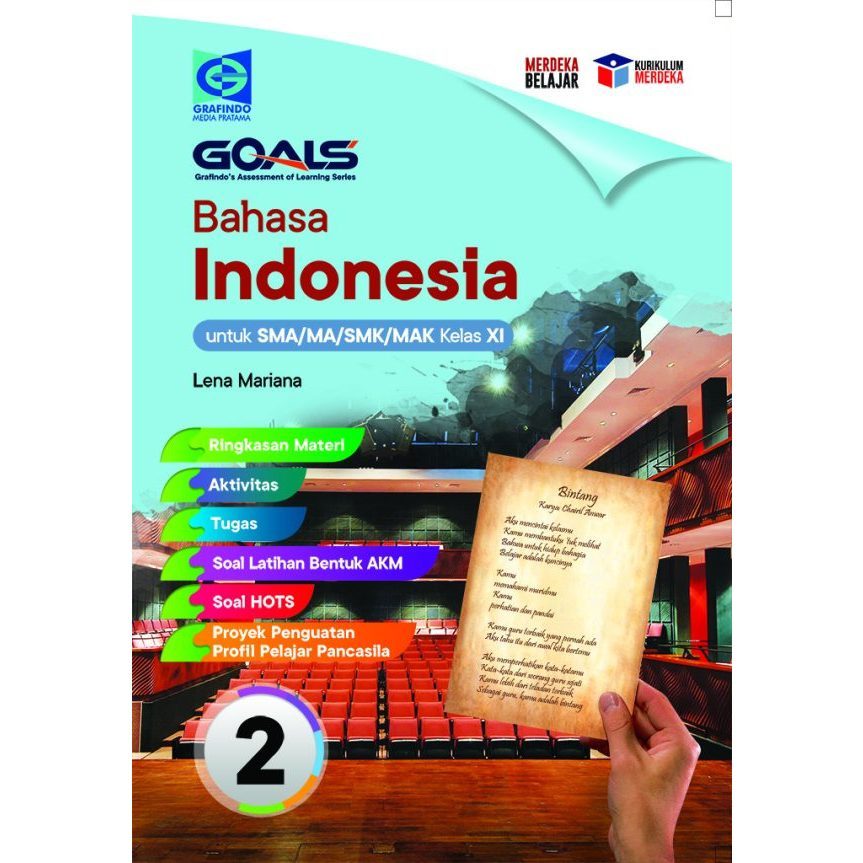 Jual GRAFINDO SMA - GOALS Bahasa Indonesia SMA/MA/SMK/MAK Kelas 12 KURIKULUM MERDEKA | Shopee ...
