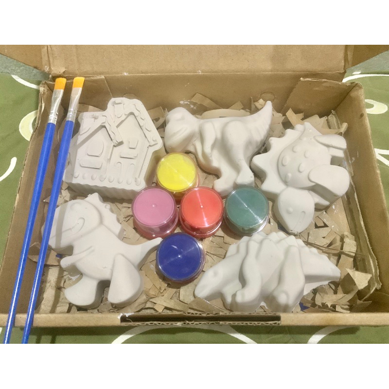 Jual Paket Lukis Gypsum Set Melukis Anak Lengkap Mewarnai Patung Gypsum ...