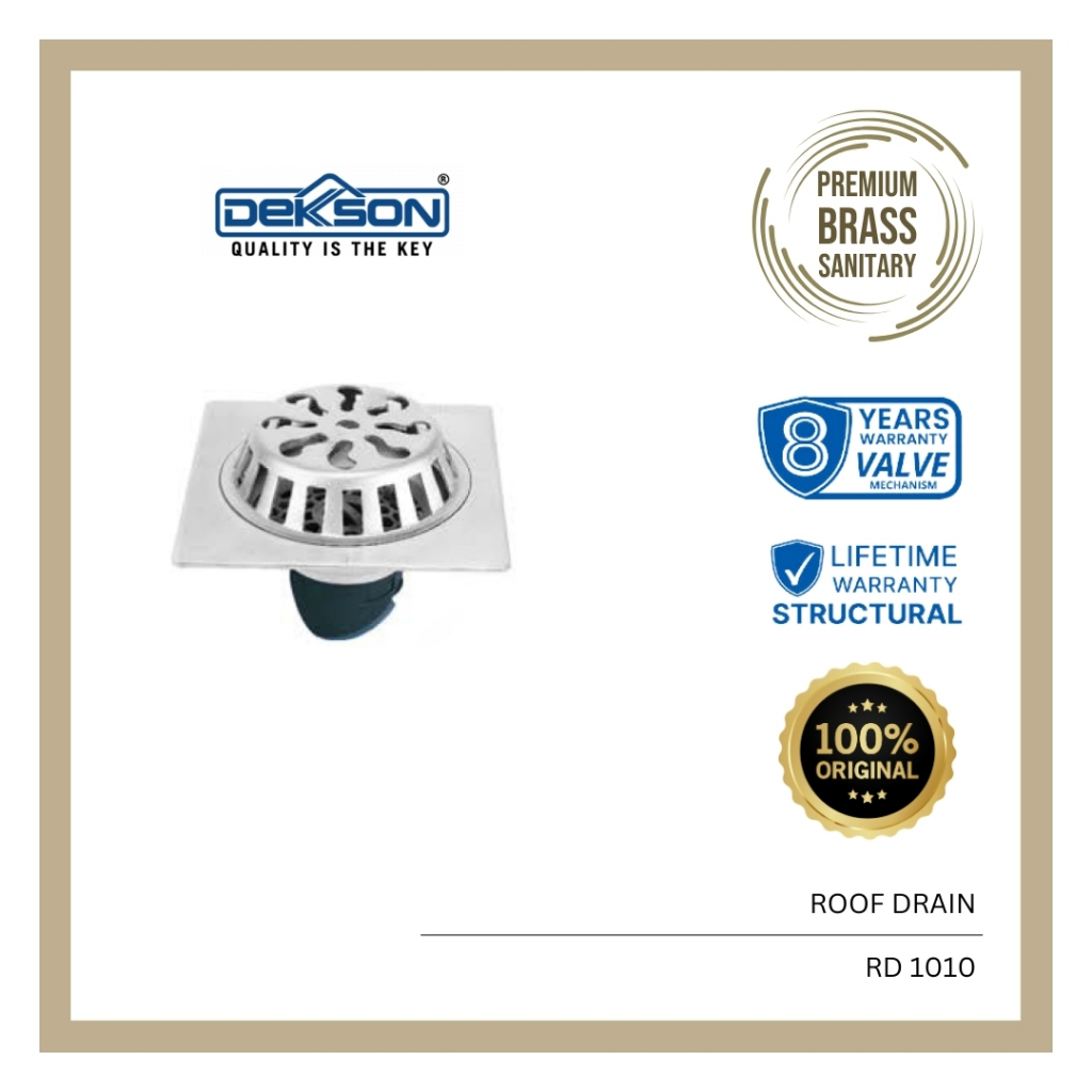 Jual ROOF DRAIN SUS 304 DEKKSON RD 1010 | Saringan Got Balkon Atap ...
