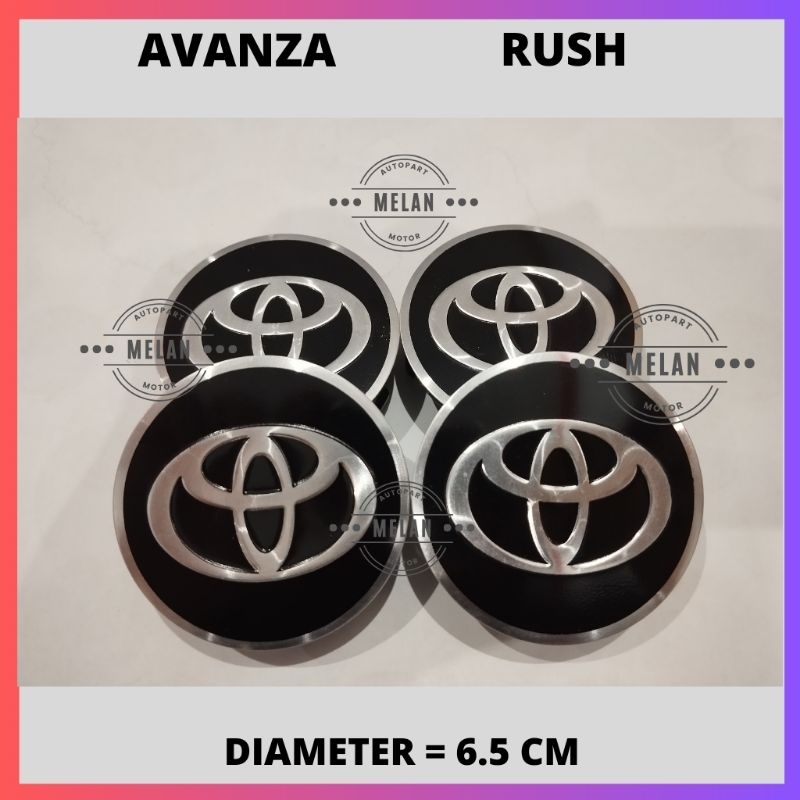 Jual Dop Roda atau Tutup Velg Toyota Innova , Avanza , Rush Diameter 6,5 CM Hitam Lish Putih ...