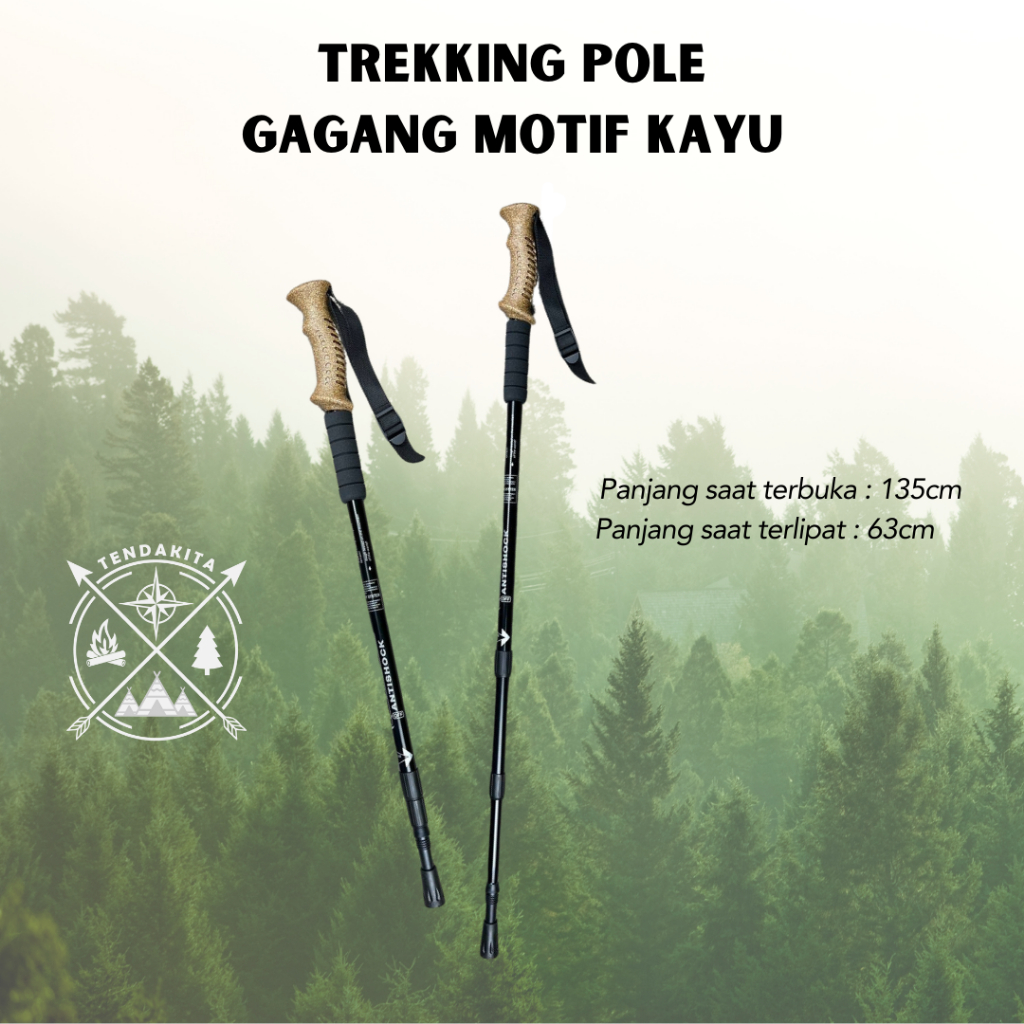 Jual -Trekking Pole Taffsport Gagang Kayu | Naturhike | Taffsport ...