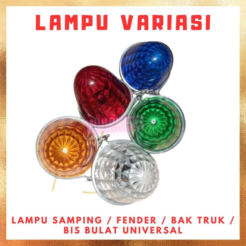 Jual [PCS] Lampu Samping / Fender / Bak Truk Truck / Bis Bus Bulat Universal Variasi KM-3 Jambu ...