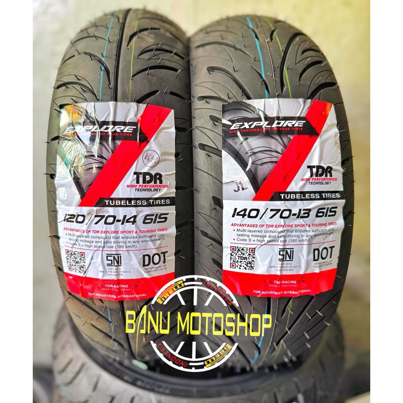 Jual Paket BAN TDR EXPLORE high performance ukuran 120/70-14 & 140/70 ...