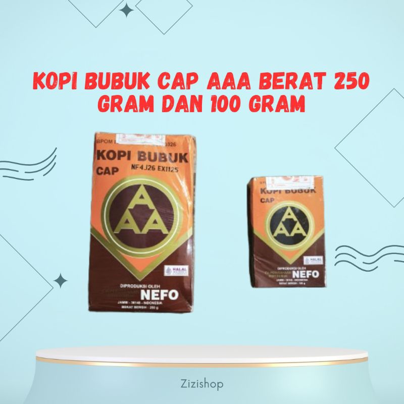 Jual Kopi khas Jambi Kopi bubuk Cap AAA ukuran 250 gram dan 100 gram ...