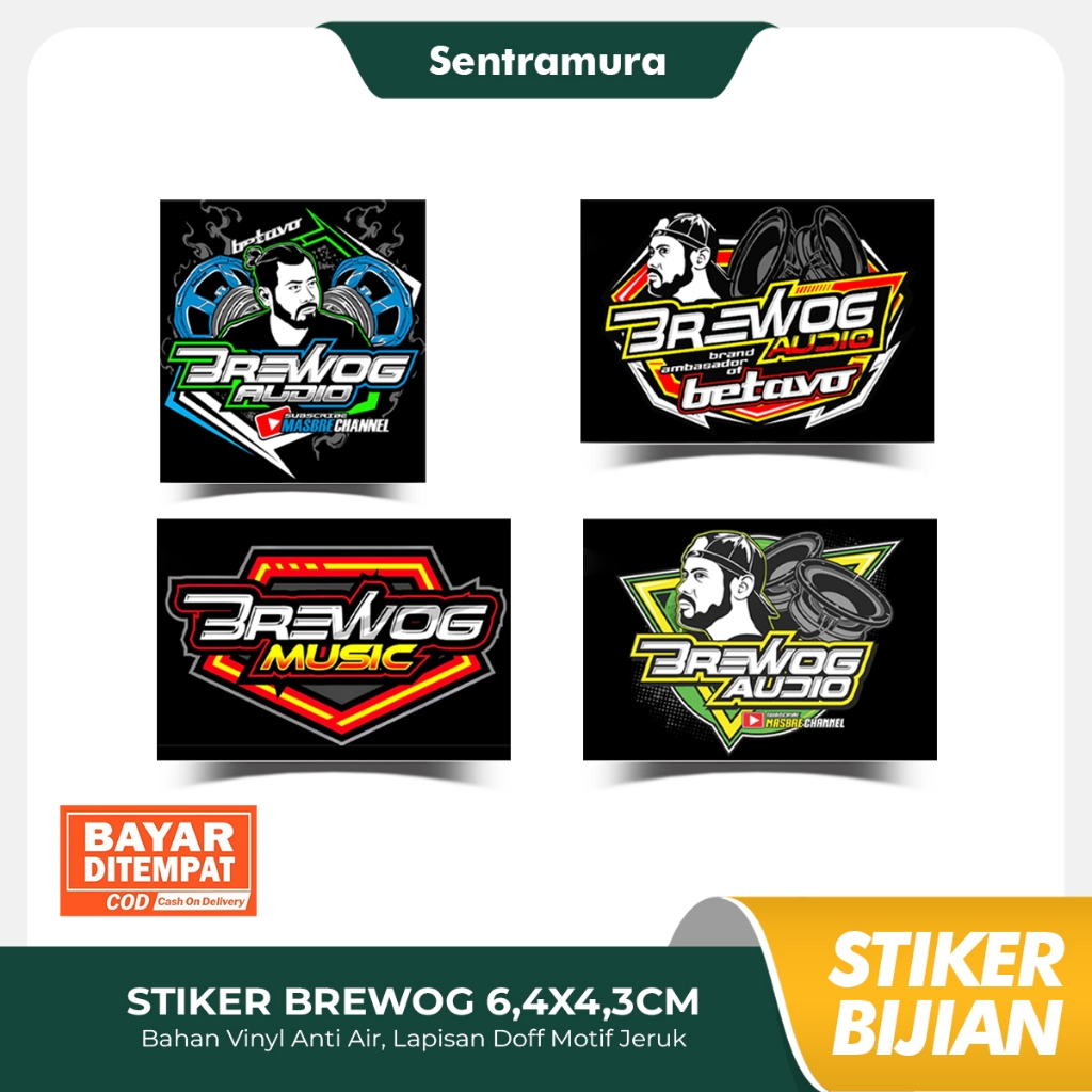 Jual Stiker BREWOG AUDIO Series Bahan Vinyl Anti Air Doff Premium - Bijian | Shopee Indonesia