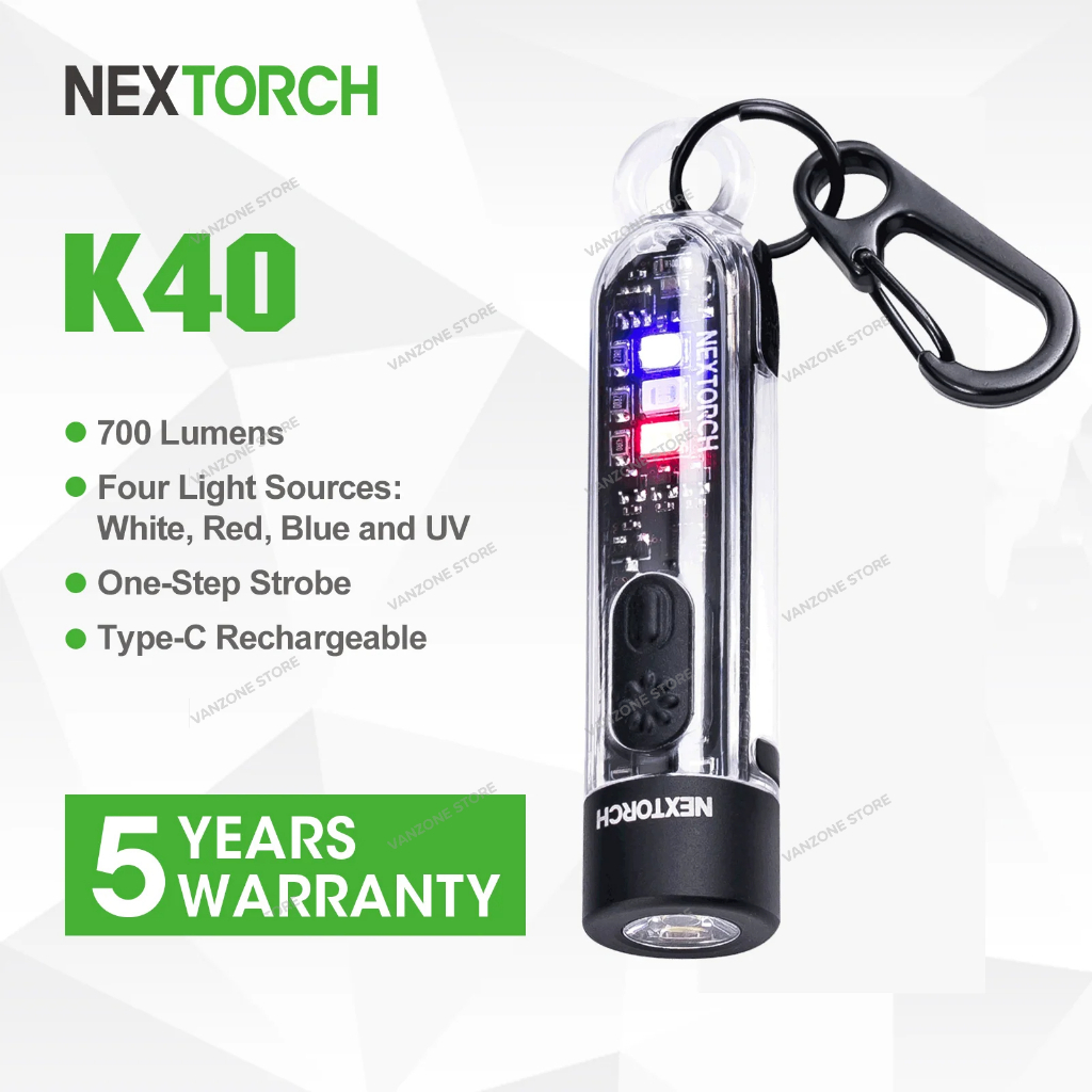 Jual Nextorch K40 Senter Gantungan Kunci Sumber Cahaya Ganda Multi-light Source Flashlight 700 ...