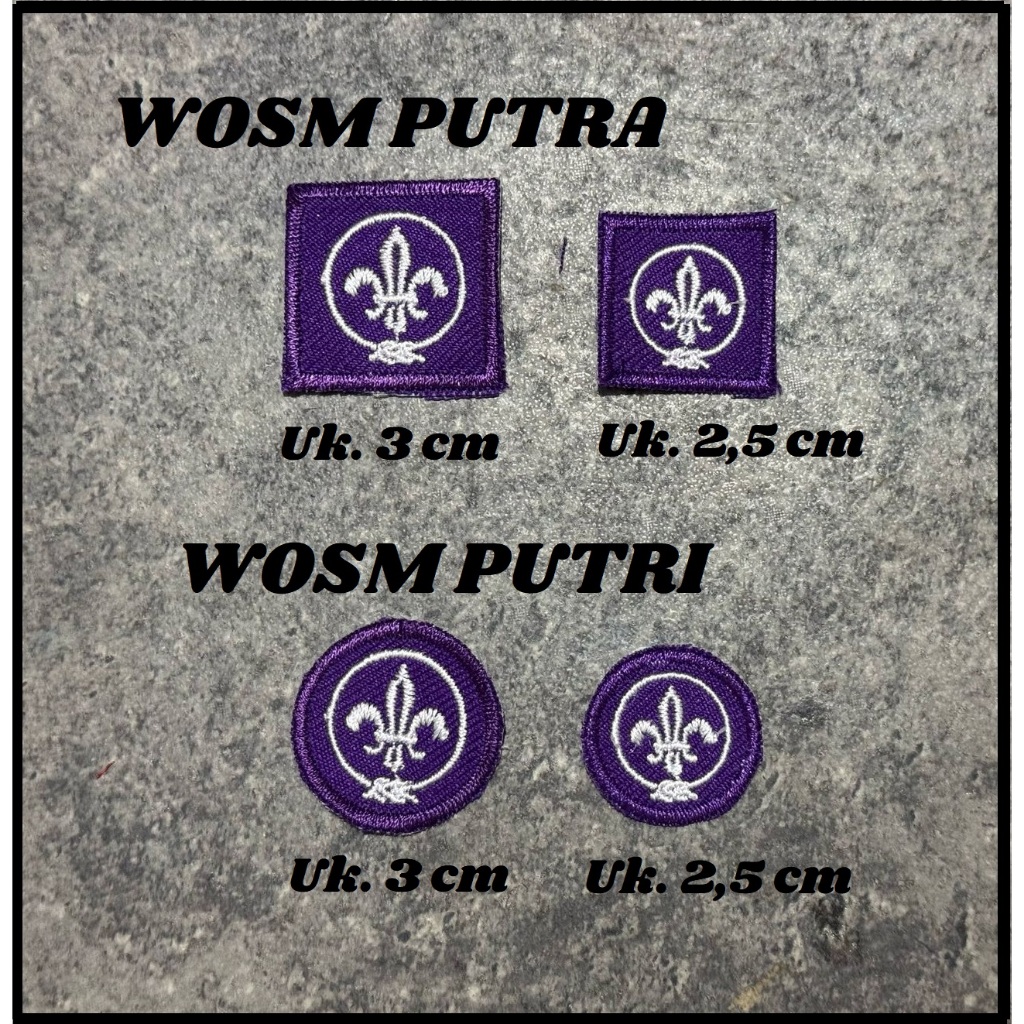 Jual Badge Wosm Putra Putri terbaru 2024 (bordir) | Shopee Indonesia
