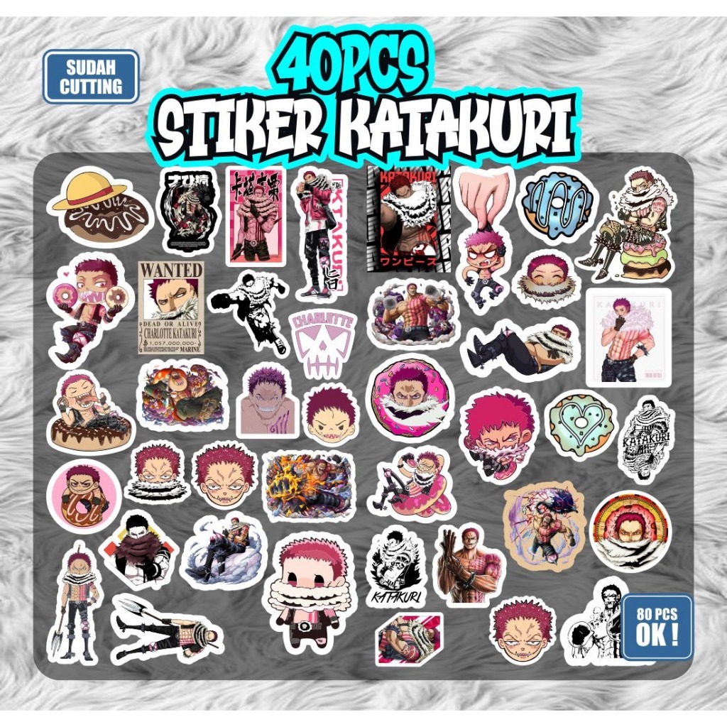 Jual stiker pack anime karakter katakuri isi 40pcs sudah terpotong ...
