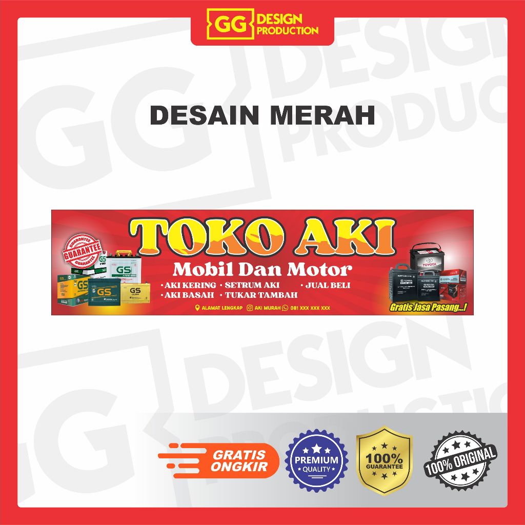 Jual spanduk banner mmt toko jual aki motor dan mobil setrum aki ...