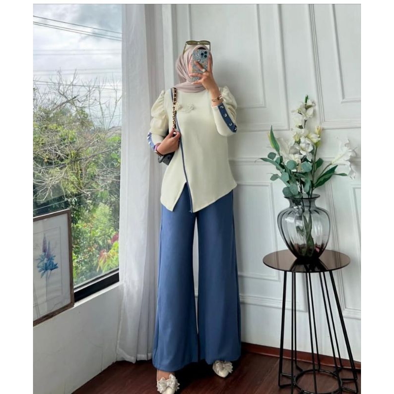 Jual MOZLA SET / SETELAN KNIT JUMBO / SETELAN KULOT KNIT | Shopee Indonesia