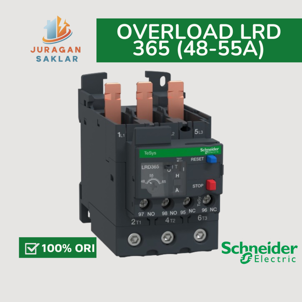 Jual ORI SCHNEIDER OVERLOAD THERMAL RELAY LRD365 LRD 365 (48-65A ...
