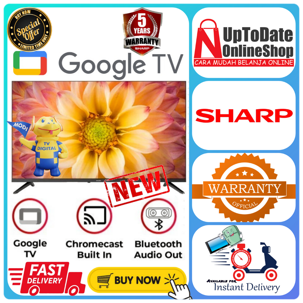 Jual SHARP SMART GOOGLE TV 2K LED 32 INCH HD HDR BLUETOOTH 2T-C32GH3000i C32GH LED SHARP TV ...