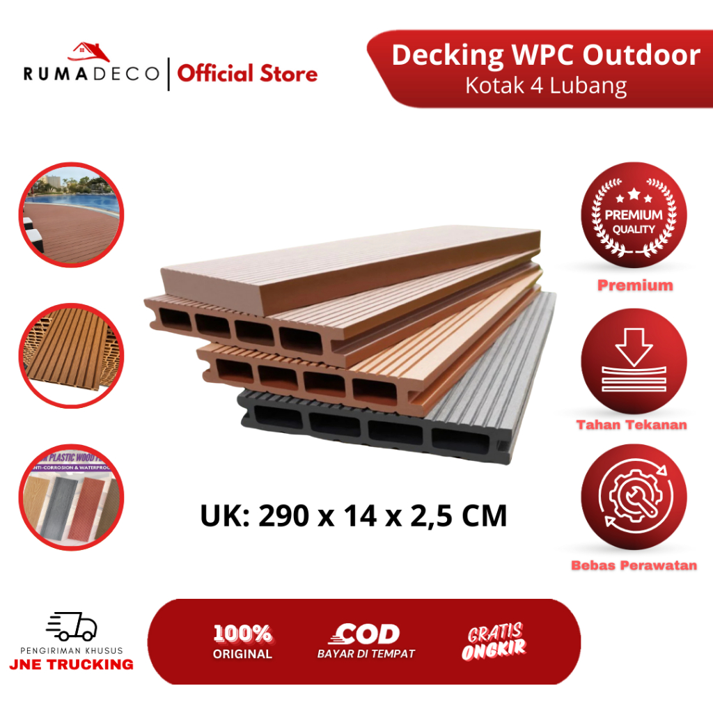 Jual Rumadeco Decking WPC Outdoor | Lantai Kayu Kolam Renang Taman ...