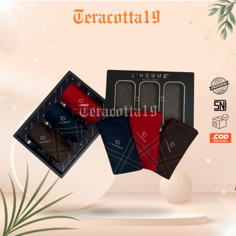 Jual TERACOTTA19 - [ 6 PCS ] Saputangan Pria Katun Handkerchief Selampe ...