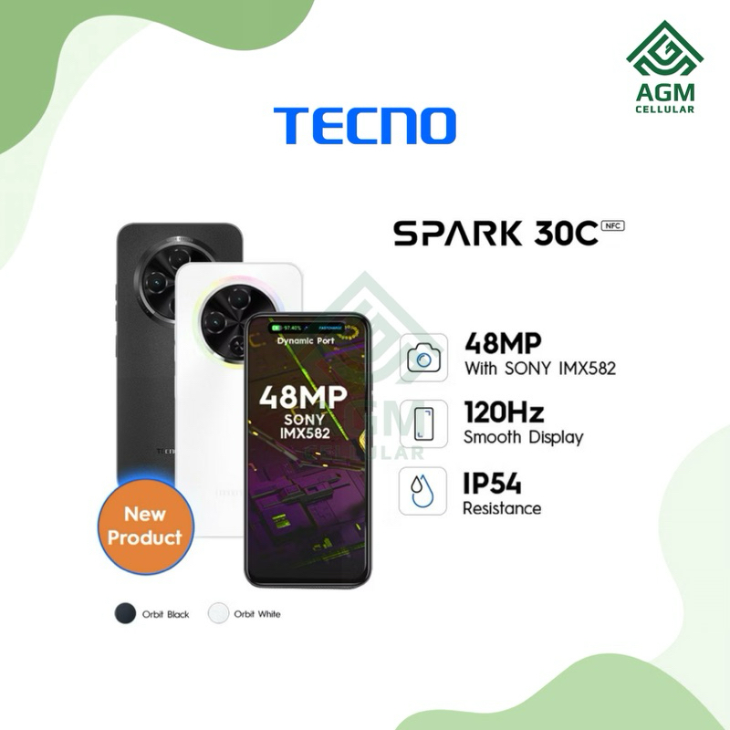 Jual HANDPHONE TECNO SPARK 30C RAM 8GB/256GB | 6GB/128GB (Orbit Black ...