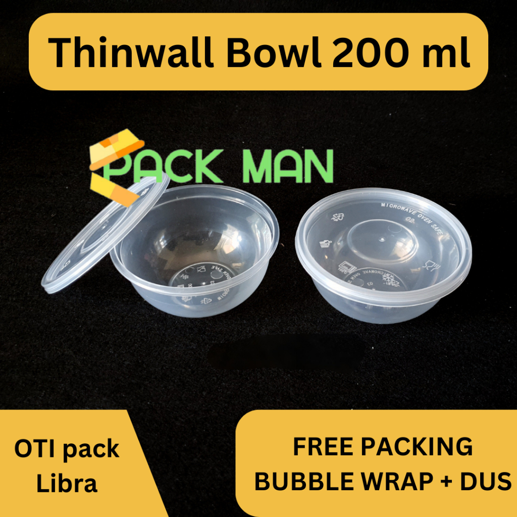 Jual Thinwall Bowl Bulat / Mangkok Plastik 200 ml | Shopee Indonesia